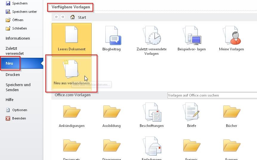 Word-Formatvorlagen laden, erstellen und ändern