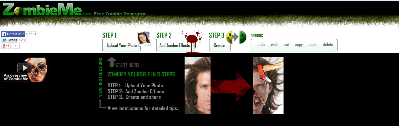 Zombie-Bilder selber machen: So geht’s kostenlos online und mit App ...