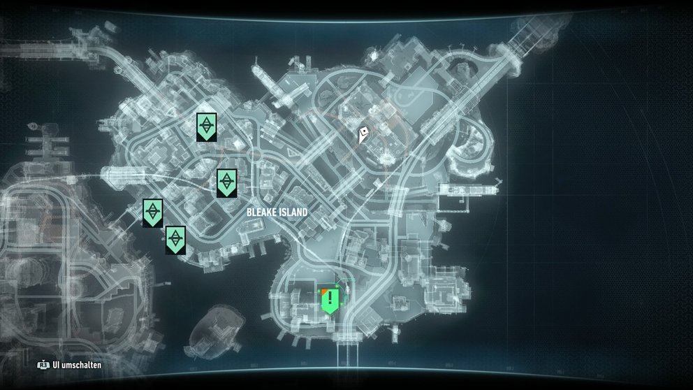 Batman - Arkham Knight: Herrscher der Straße - Karte mit Fundorten zu ...
