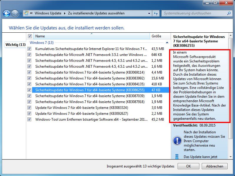 Lösung: Loggen Sie sich bitte mit den Administratorrechten ein und ...