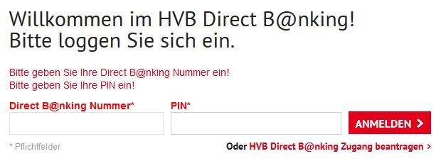 Hypovereinsbank-Login: Anmelden beim Direct-Banking der HVB