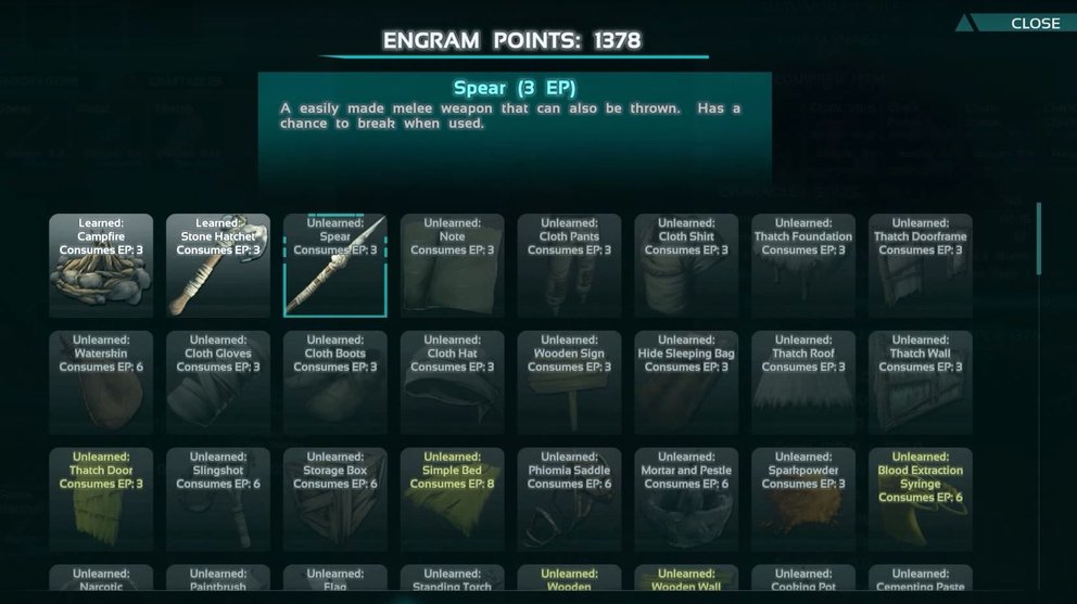 ARK - Survival Evolved: Engrams und Engram Points im Detail