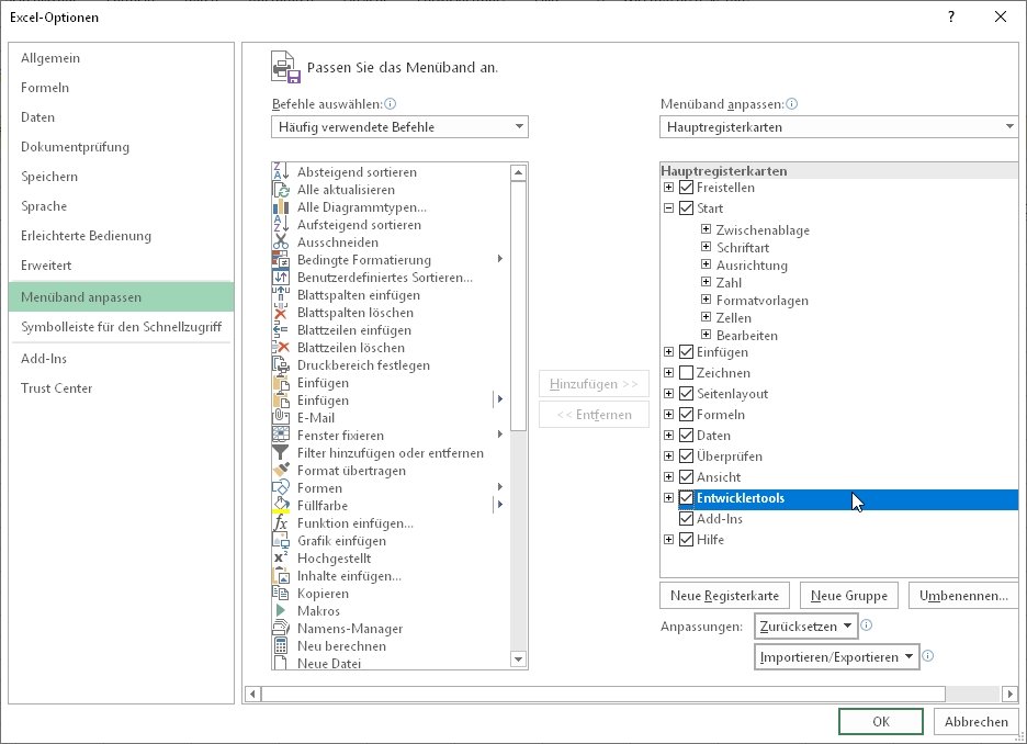 Excel: Formulare erstellen - Erklärung der Steuerelemente