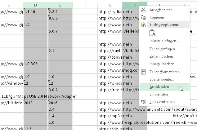 Excel – Spalten ausblenden & einblenden: Wie gehts schnell?