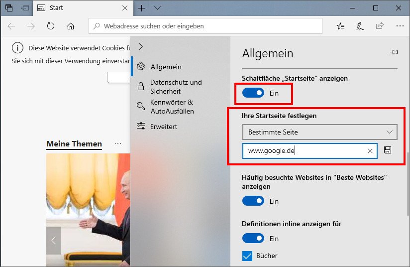 Google als Startseite festlegen – so geht's