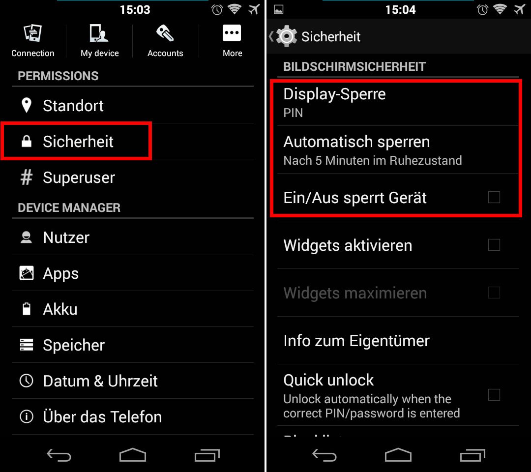 Bildschirm sperren (Windows, Mac OS X, iPhone & Android)