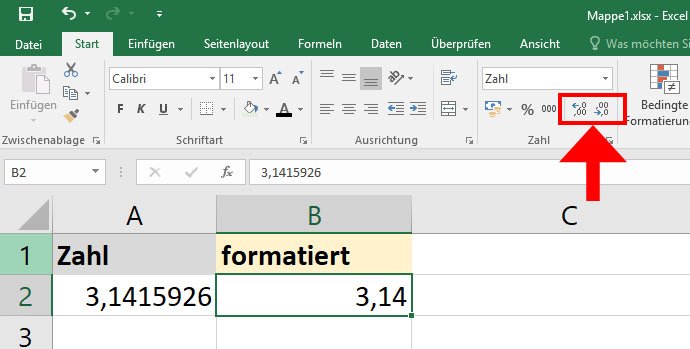 Excel: Runden, auf- & abrunden – Einfach erklärt