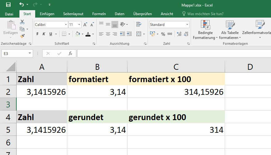 Excel: Runden, auf- & abrunden – Einfach erklärt