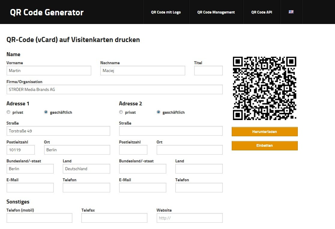 vCard erstellen: schnell, einfach und kostenlos