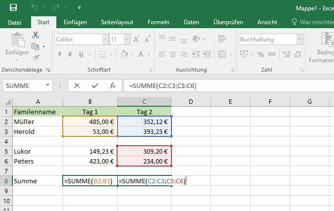 Summe in Excel berechnen – so geht's