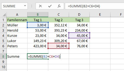 Summe in Excel berechnen – so geht's