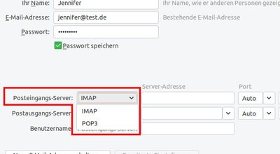 Mail.de: IMAP-, POP3 & SMTP-Einstellungen