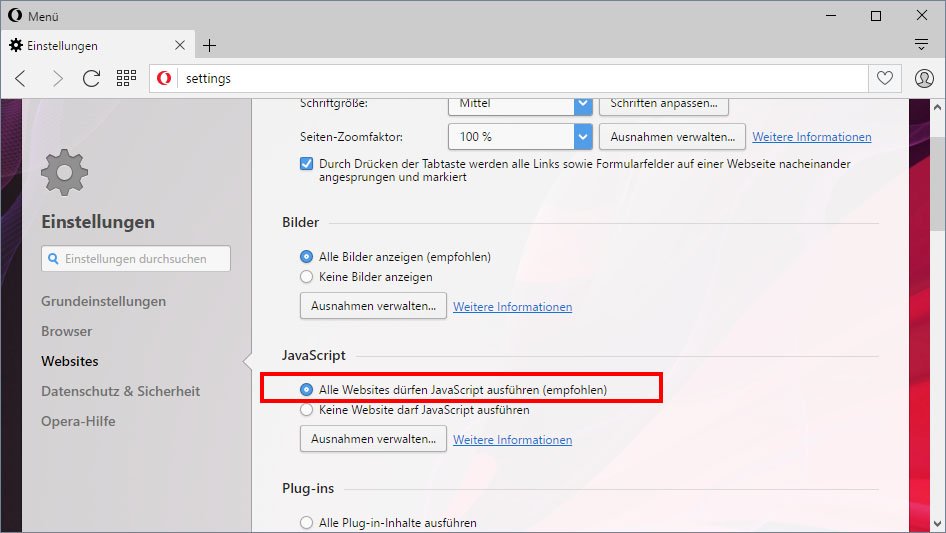 Javascript installieren und aktivieren (Firefox, Chrome, Internet ...