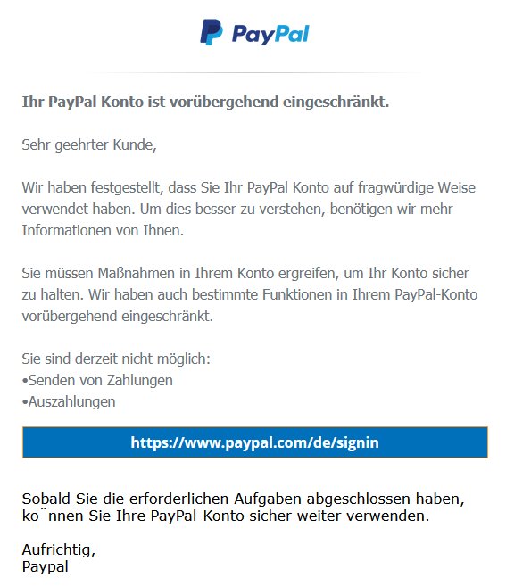 „Konto eingeschränkt“: Wer diese PayPal-Mail bekommt, sollte sofort ...