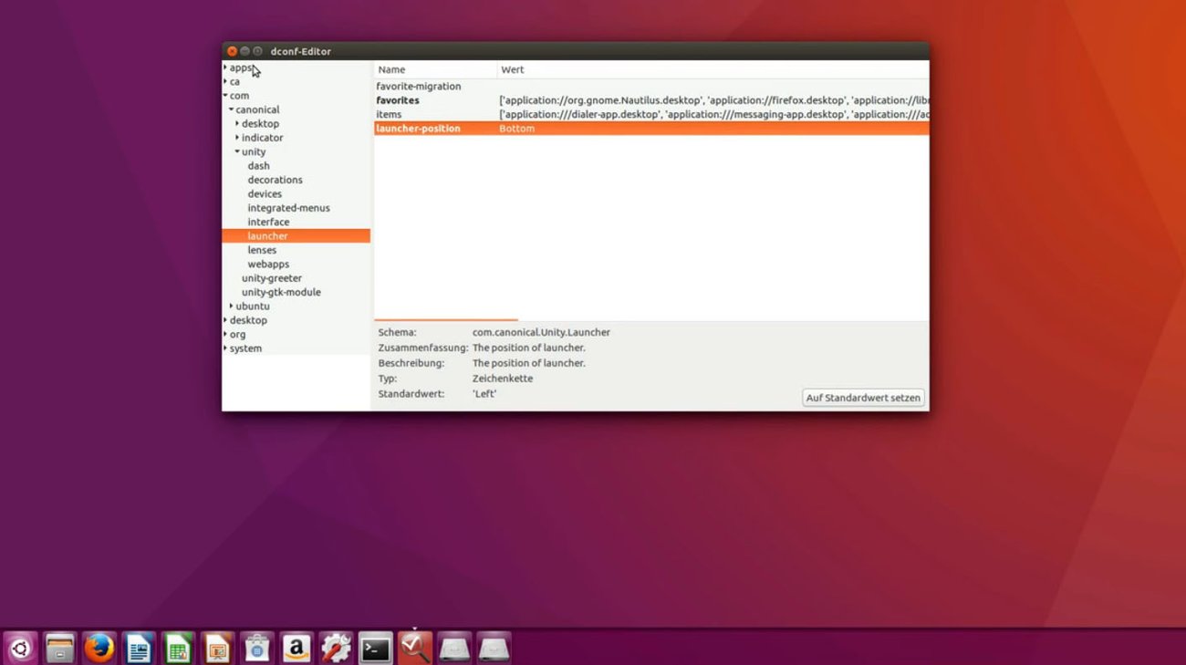 Ubuntu: Taskleiste nach unten verschieben (Unity-Launcher) – So geht's