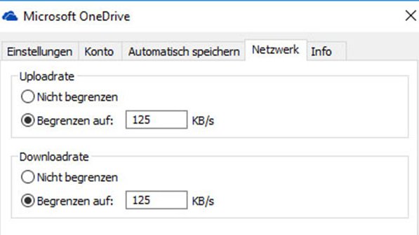 OneDrive: Upload- & Download-Rate einstellen – So geht's