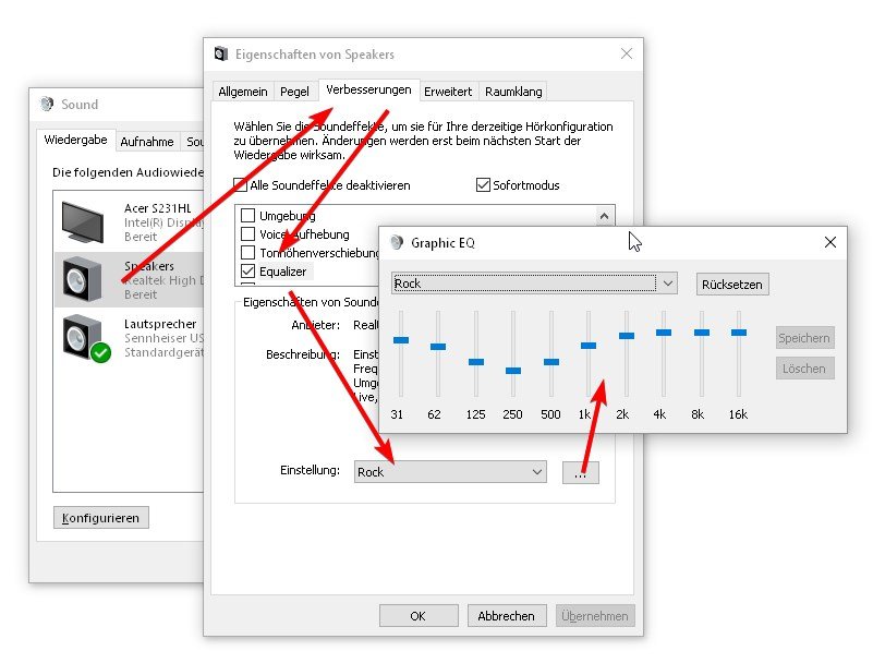 Windows 10: Equalizer einstellen – so gehts