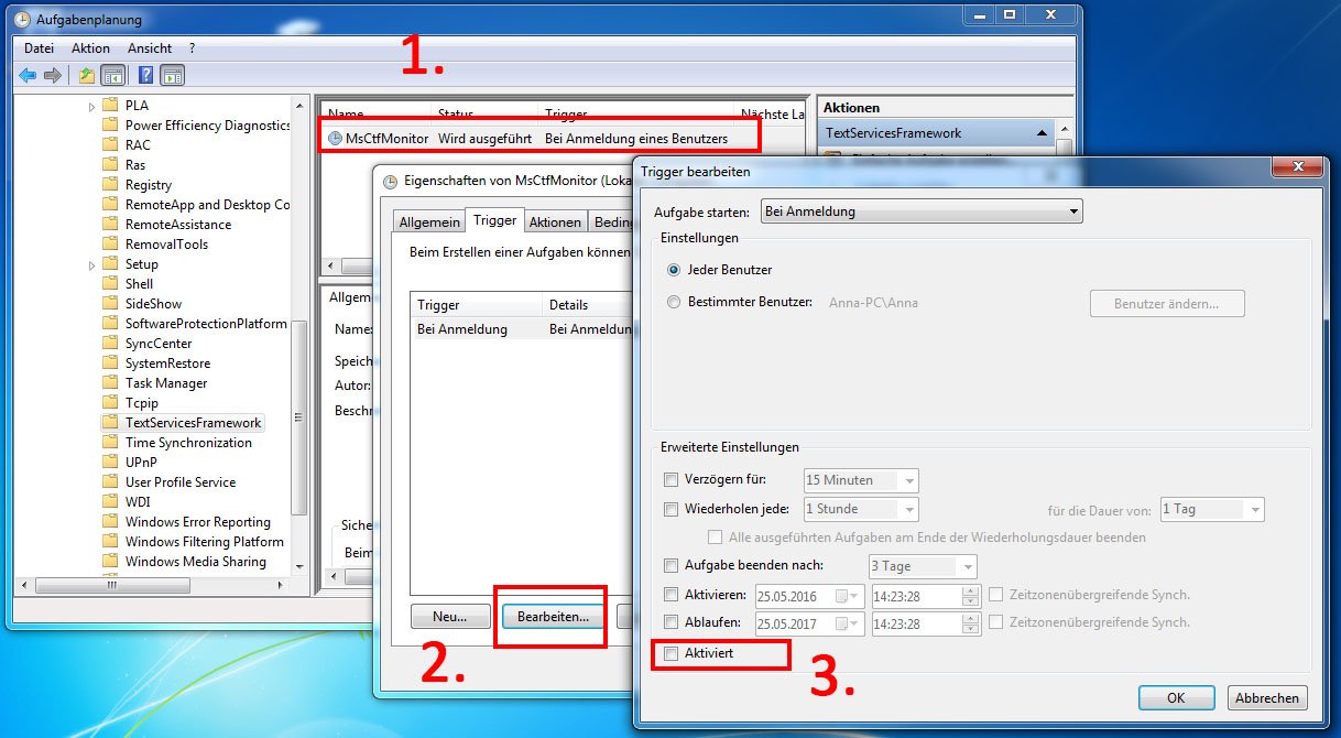 Lösung: Task Host Window beim Herunterfahren nervt