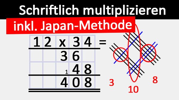 Multiplizieren: Schriftlich und mit Strichen (auf japanische Art ...