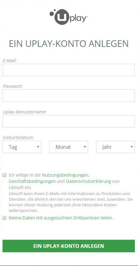 Uplay: Anmelden und Konto erstellen - so geht's