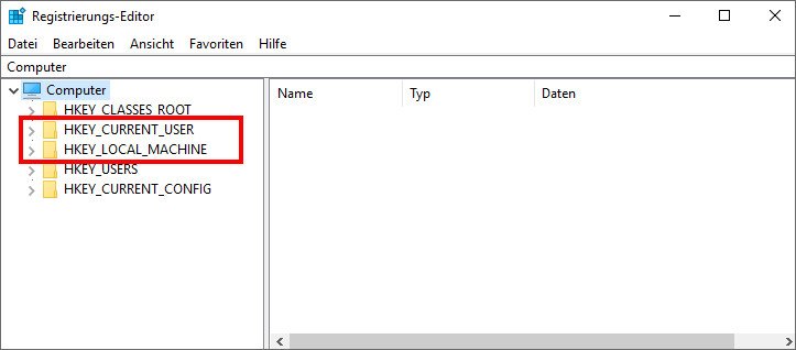 HKEY_LOCAL_MACHINE & HKEY_CURRENT_USER (HKCU) finden und nutzen – so geht's