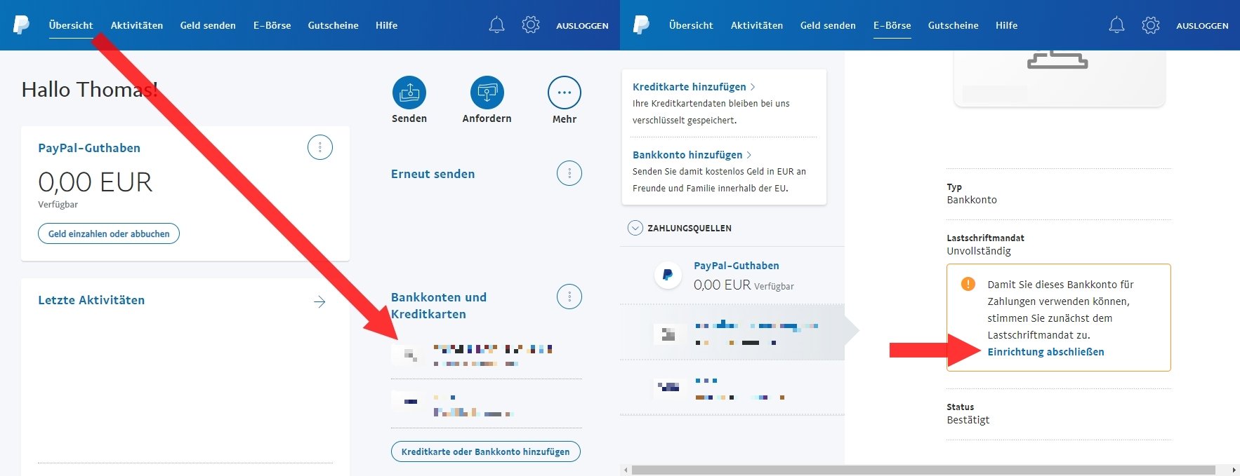 PayPal mit Lastschrift nutzen & Mandat widerrufen