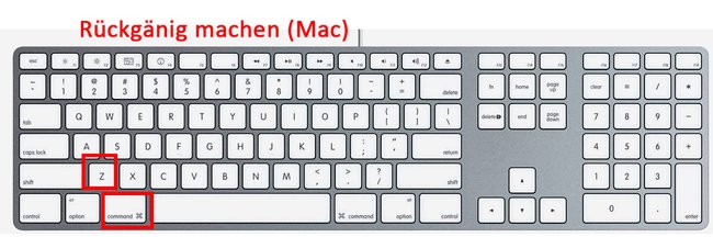 Tastenkombination: Rückgängig machen – so geht's