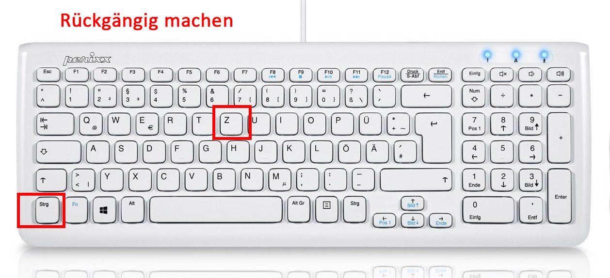 Tastenkombination: Rückgängig machen – so geht's