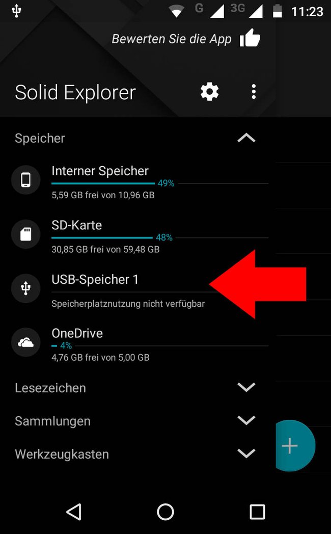 Android-Handy mit USB-Stick OTG verbinden und Dateien kopieren