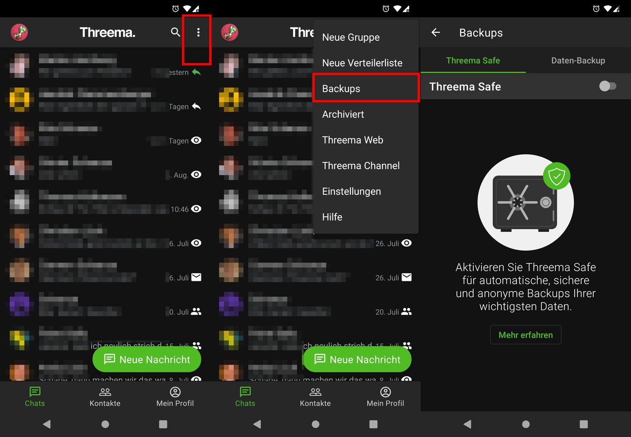 Threema: Backup erstellen & wiederherstellen – so geht's