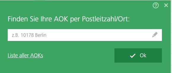 AOK: Adresse ändern per Online-Formular
