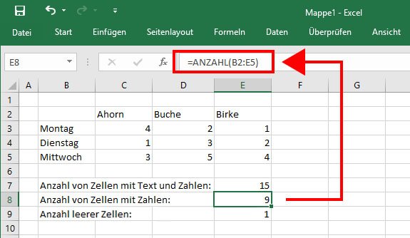 Zellen zählen in Excel – wie geht das richtig?