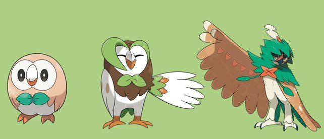 Pokémon Sonne und Mond: Starter-Pokémon - Entwicklungen, Werte und Attacken