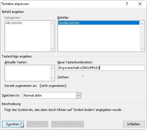 Wo ist bei Word das Entspricht-Zeichen ≜