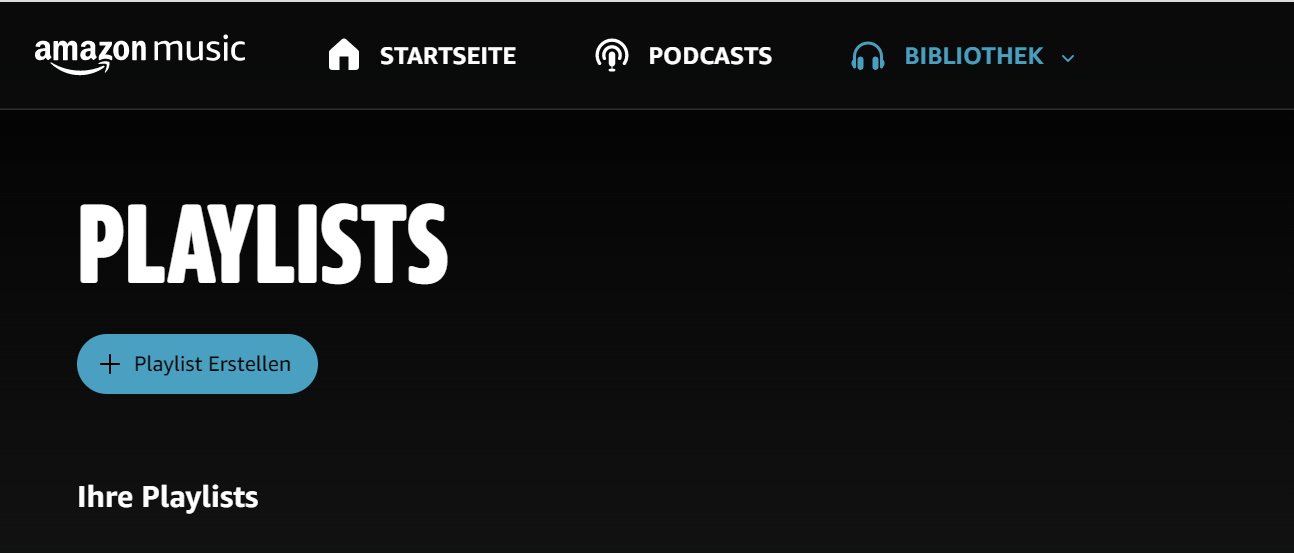 Amazon Music: Playlist erstellen, exportieren und teilen