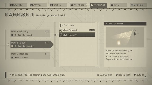 NieR Automata: Pods - Fundorte von Pod B und Pod C im Video