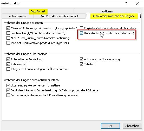 Wie schreibe ich einen Gedankenstrich in Word? So gehts!