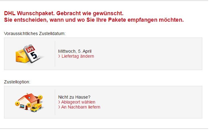 DHL: Lieferadresse ändern - das geht