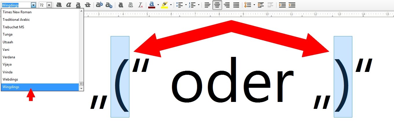 Telefon-Symbol ( ☎☏) in Word, Mail und Co. nutzen