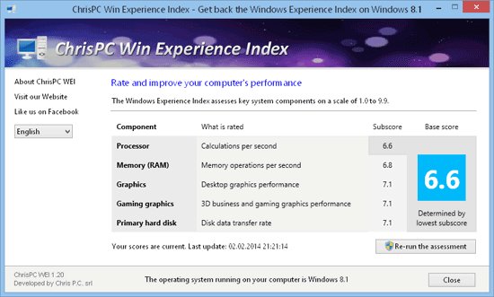 Win Experience Index Download