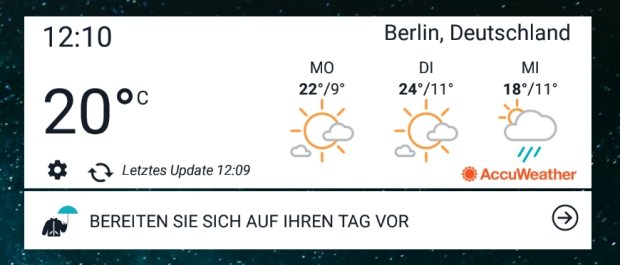 AccuWeather-Widget einrichten – auf Handy, Smartwatch & Webseite