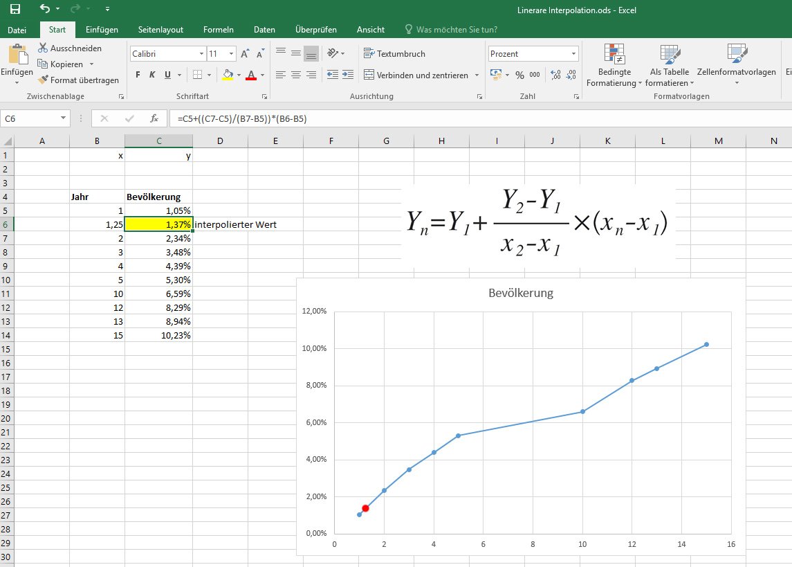 Excel: Werte interpolieren (mit Tutorial-Video)
