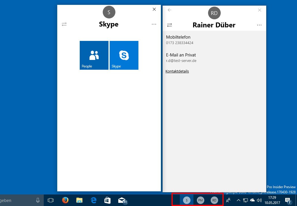 Windows 10: Kontakte an Taskleiste anpinnen – so geht's