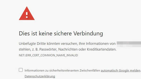 Lösung: „Dies ist keine sichere Verbindung“ (Chrome)