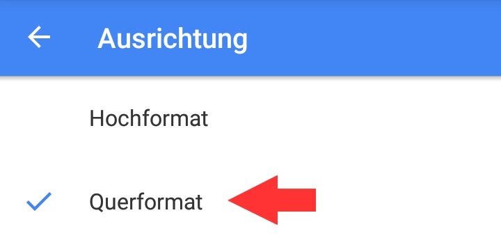 Google Docs: Querformat am PC & Handy einstellen
