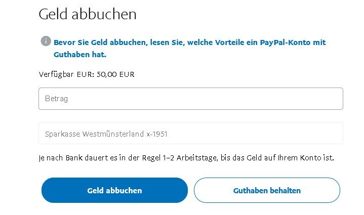 PayPal-Überweisung: Geld senden, abbuchen, Guthaben aufladen