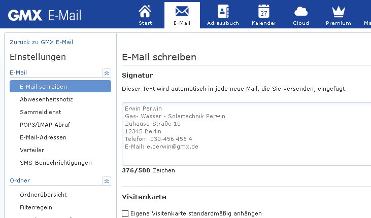 E-Mail-Signatur erstellen: Outlook, Thunderbird, GMX und Gmail