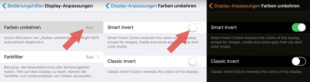 iOS 11: Dark Mode (Smart-Invert) aktivieren – so geht's