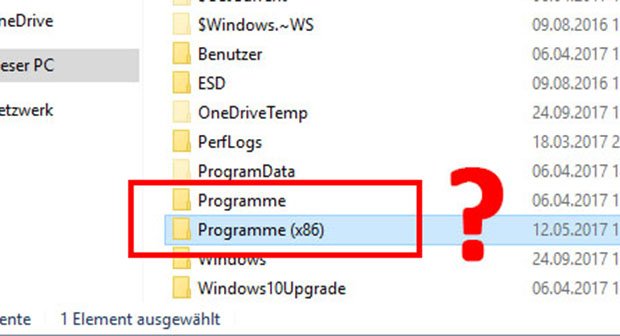 Was bedeutet der Ordner „Programme (x86)“ in Windows? Unterschied zu ...