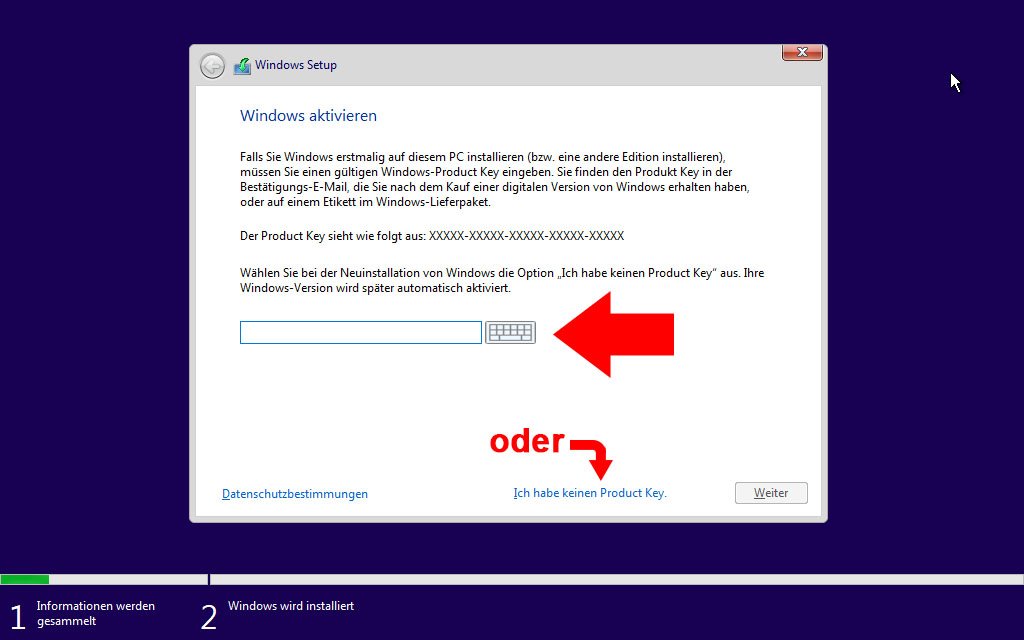 Wie Windows 10 mit Key von Windows 7 oder 8 aktivieren?